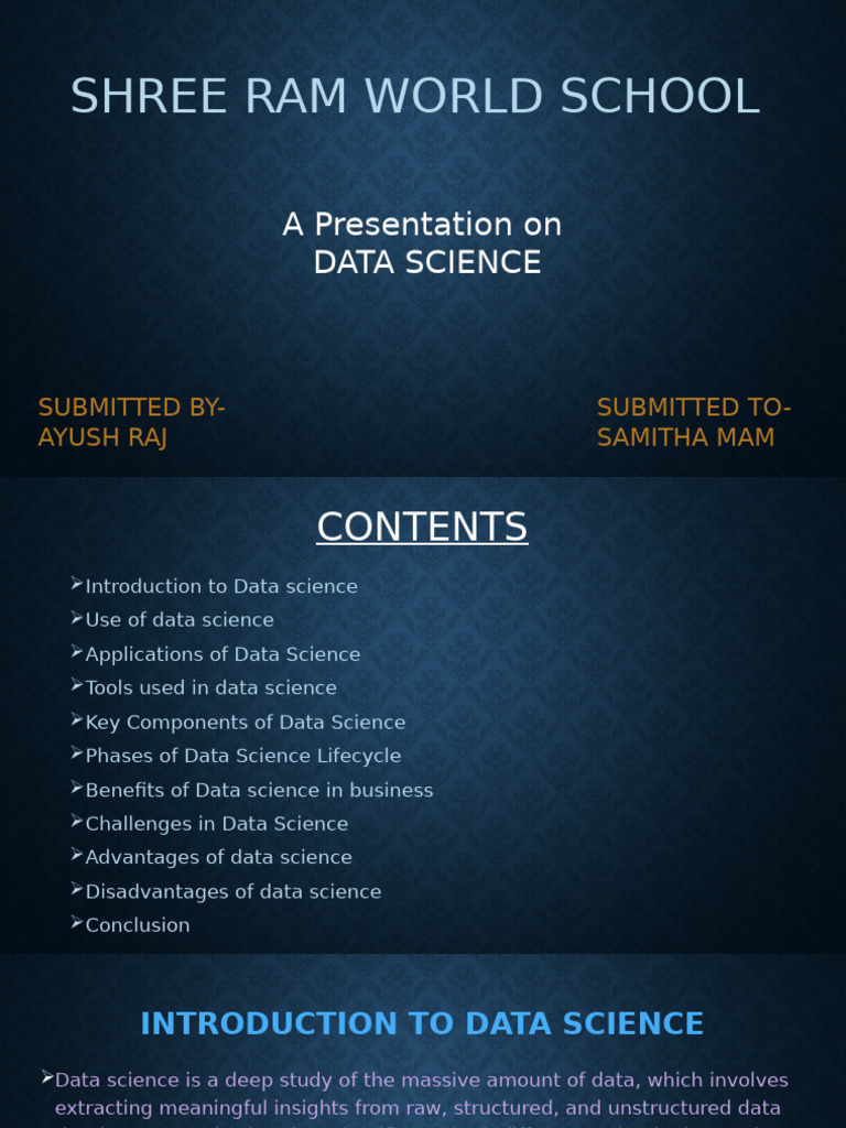 Shree Ram World School | PDF | Data Science | Data
