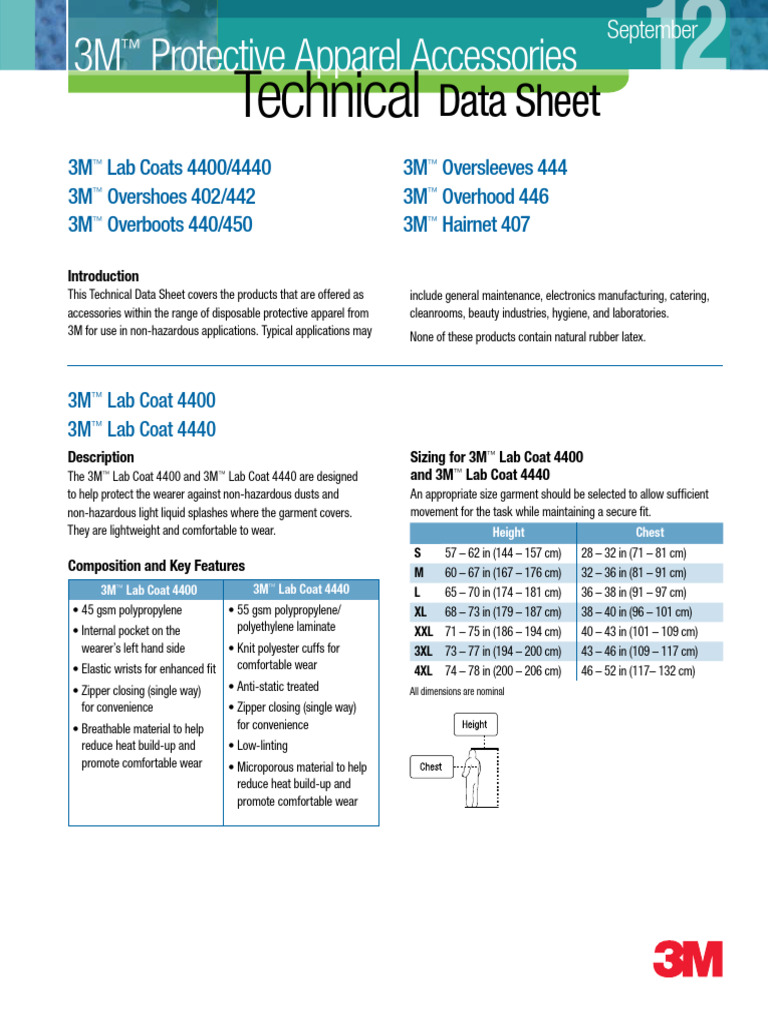 3M Protective Apparel - Accessories US TDS - LR | PDF | Personal ...