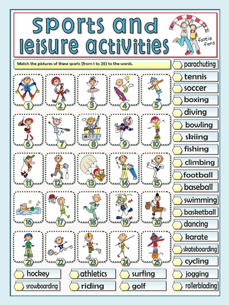 Sports and Leisure Activities Fun Activities Games Icebreakers ...