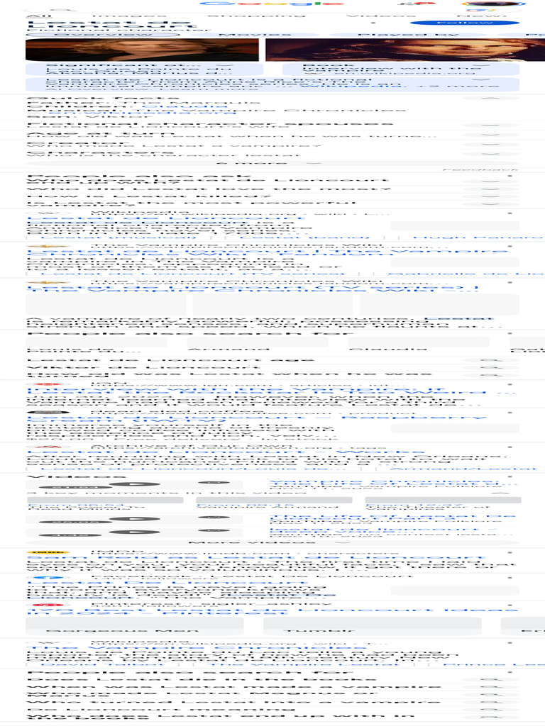 Lestat de Lioncourt - Google Search | PDF | The Vampire Chronicles | Vampires