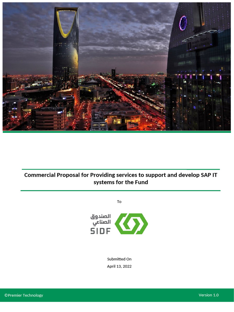 Premier SIDF ITMS CP 13042022 v1 | PDF | Economies | Business