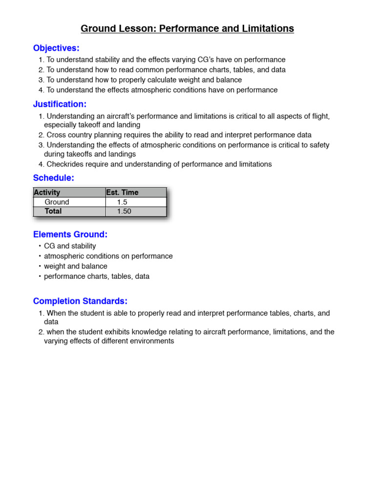 Aircraft Performance and Limitations Guide | PDF | Aerospace ...