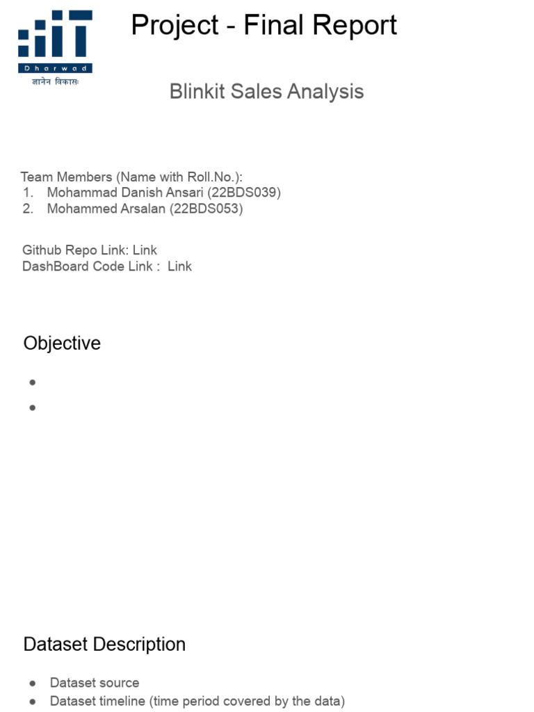 Blinkit Sales Analysis | PDF