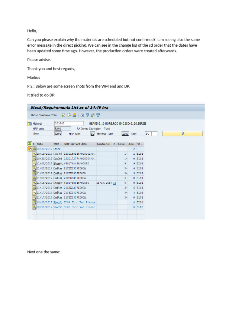 Reserved Parts - Scheduling of Parts | PDF