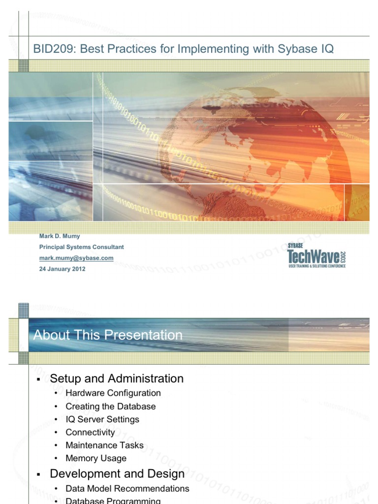 Sybase IQ | PDF | Database Index | Port (Computer Networking)