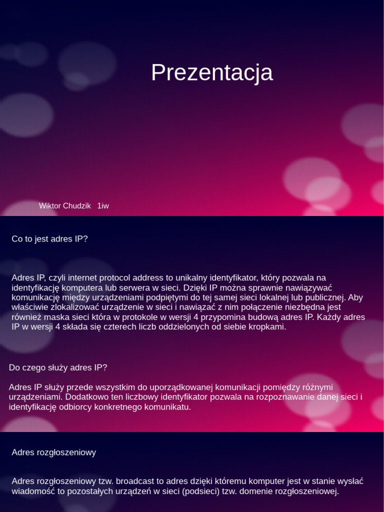 Prezentacja 1iw Wiktor Chudzik | PDF