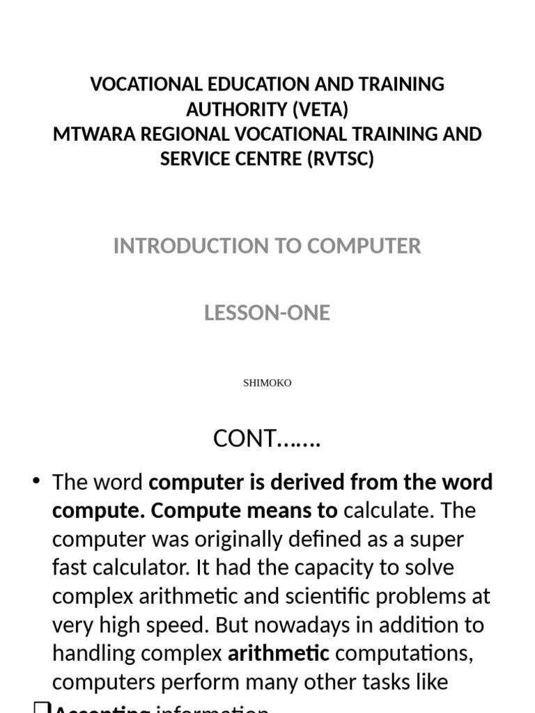 Introduction To Computer | PDF | Computer Data Storage | Read Only Memory