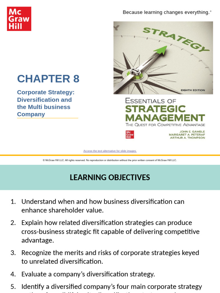 Gamble 8e Ch08 PPT Access | PDF | Mergers And Acquisitions | Diversification (Finance)