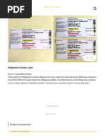 Walgreens Prescription Label Template | PDF | Career & Growth | Business