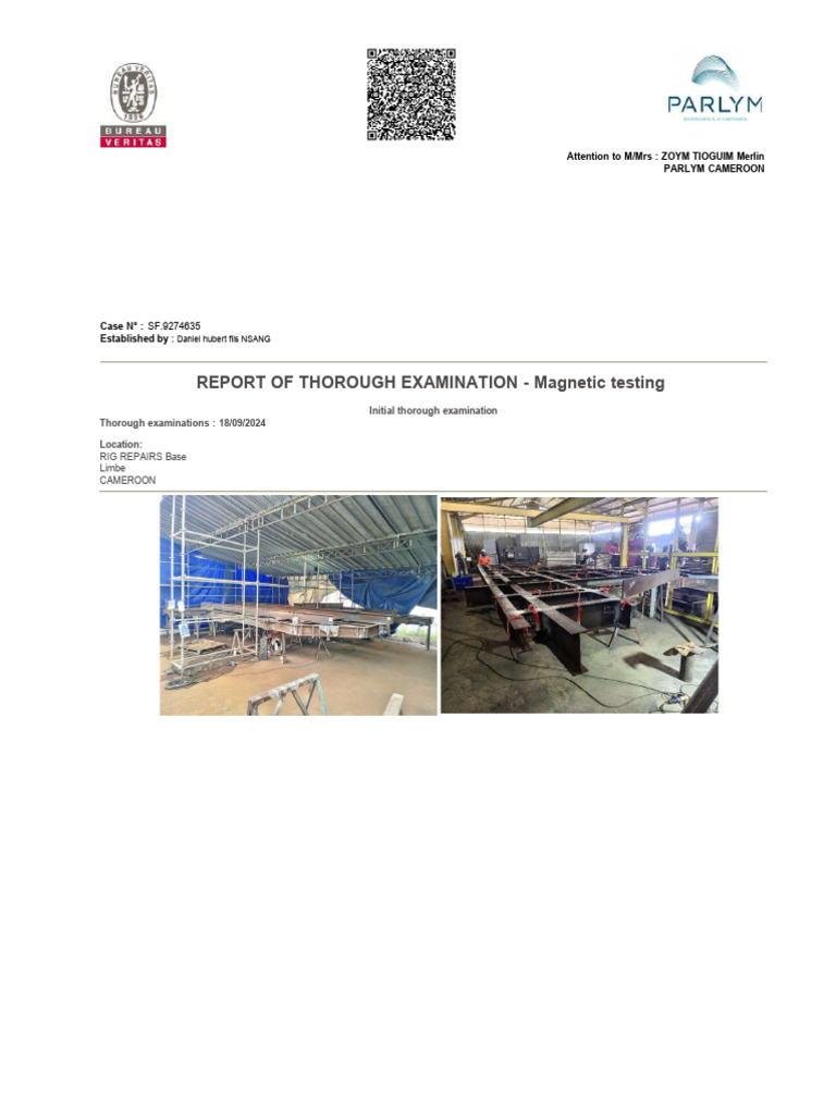 NDT - MT - PARLYM - CJP-SB - Request 001 (18-09-2024) | PDF | Welding ...