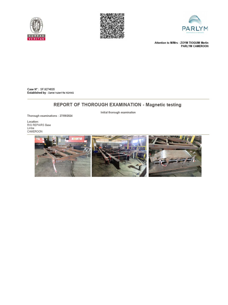 NDT - MT - PARLYM - Request 002 Du 24-09-2024 | PDF | Welding ...