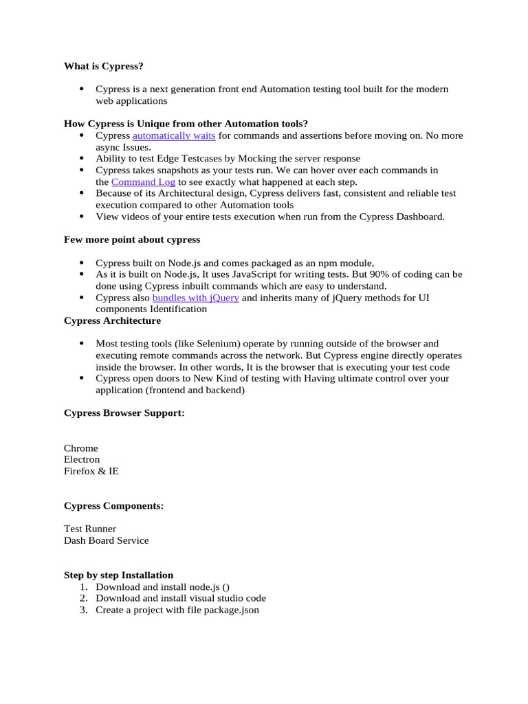 Cypress | PDF | J Query | Systems Architecture Cypress | PDF | J Query | Systems Architecture