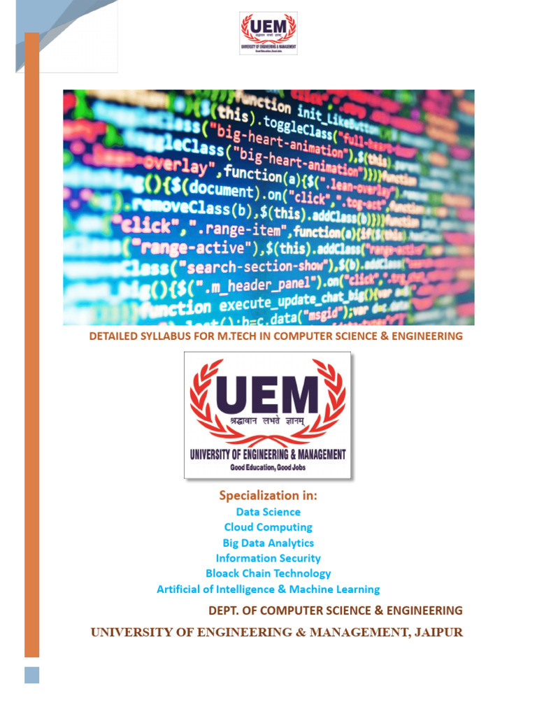 4.m.tech CSE Syllabus Details | PDF | Discrete Mathematics | Engineering