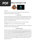 World Scholar Cups Collaborative Writing | PDF | General Fiction