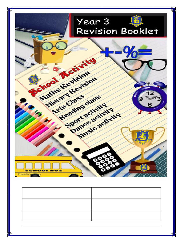 Consolidated - Revision Booklet - Year 3 2020-2021 | PDF | Quadratic ...