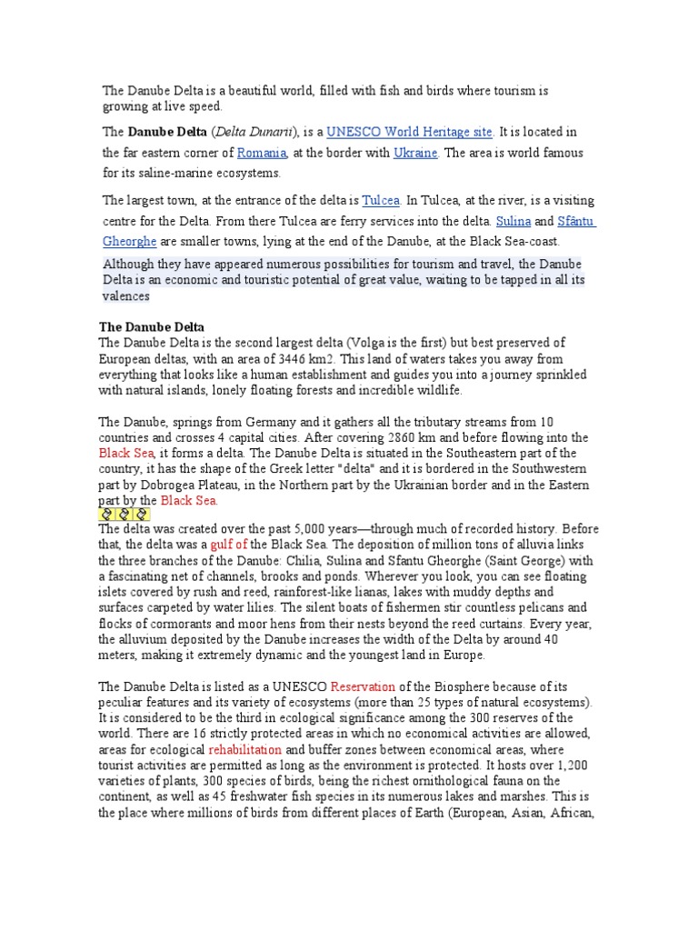Explore the Danube Delta | PDF | Danube | Water