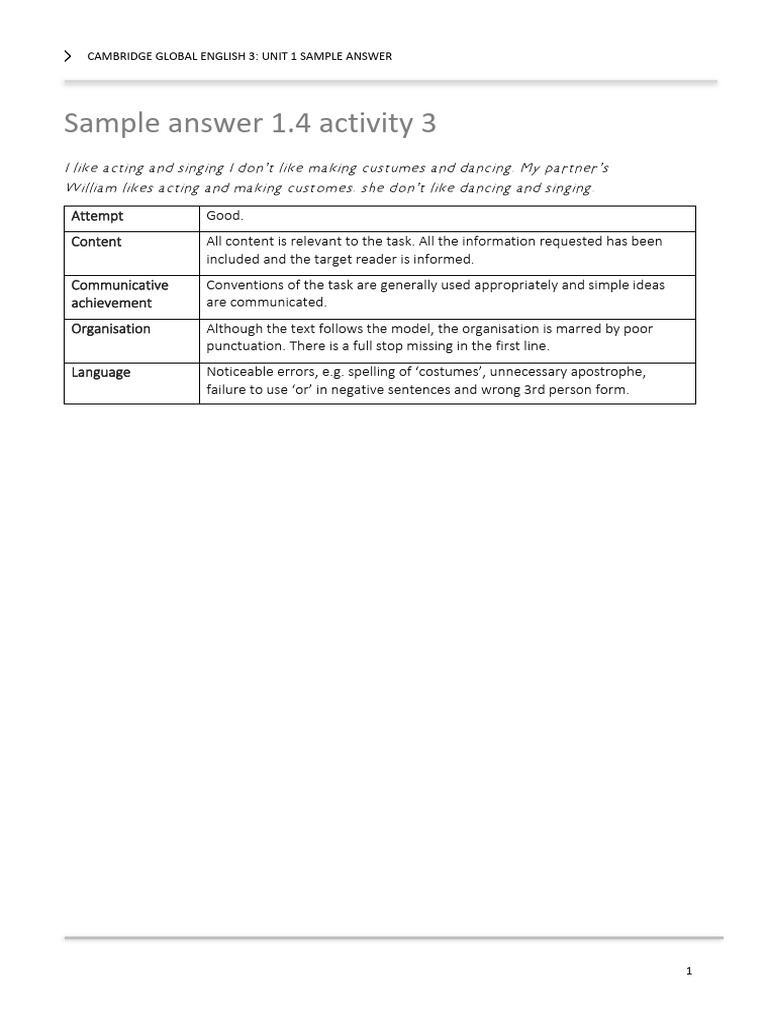 GE 3 Sample Answer Unit 1 | PDF
