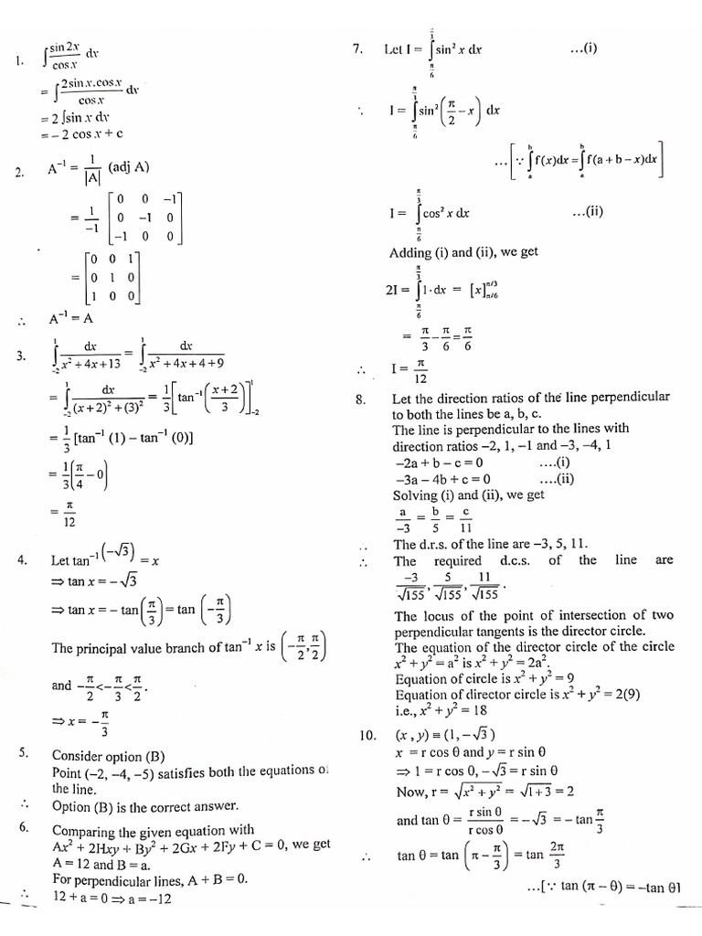 7 Full Maths Solutions | PDF | Circle | Elementary Mathematics