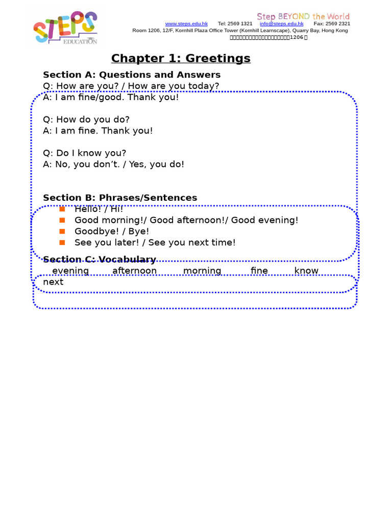 English Greetings Guide | PDF