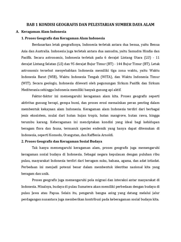 Rangkuman Ips Bab 1 Dan 2 | PDF