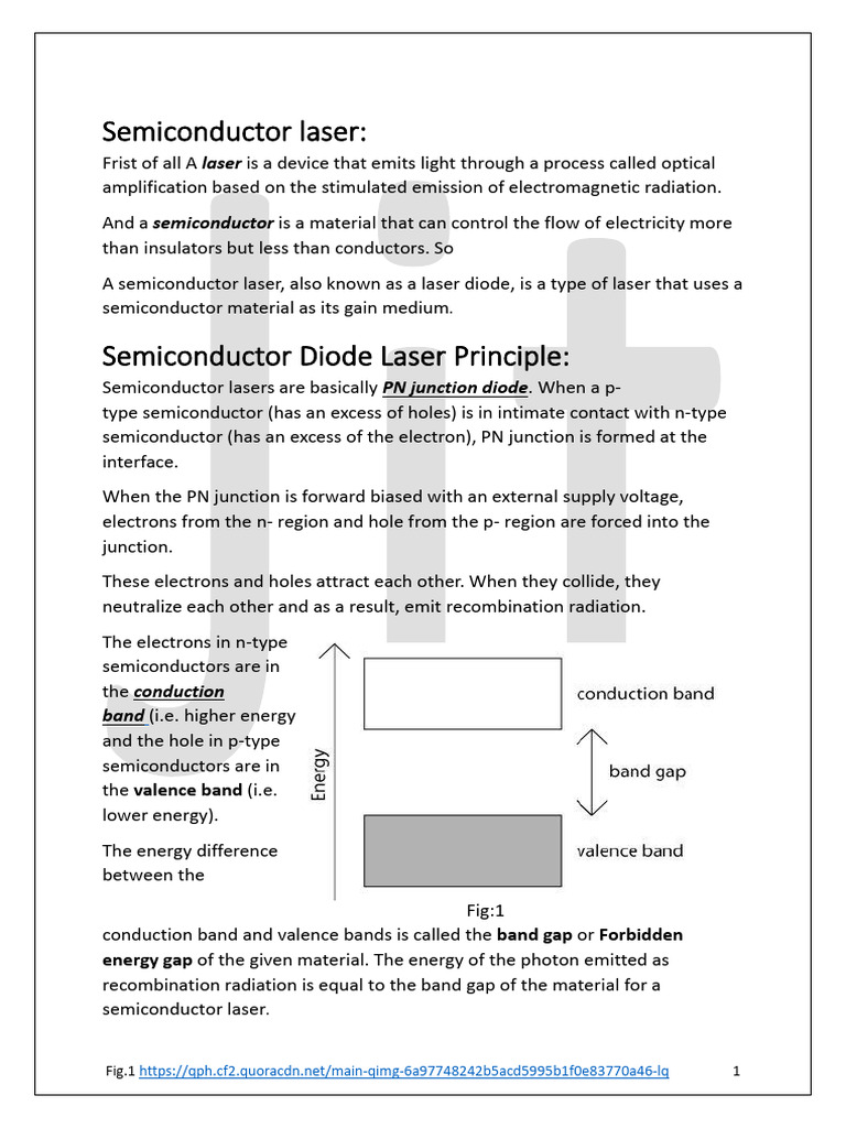 Semiconductor laser | PDF | Laser Diode | Laser