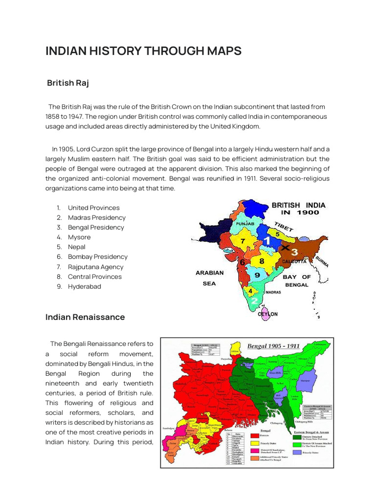 Indian Maps TOK | PDF | British Raj | Partition Of India