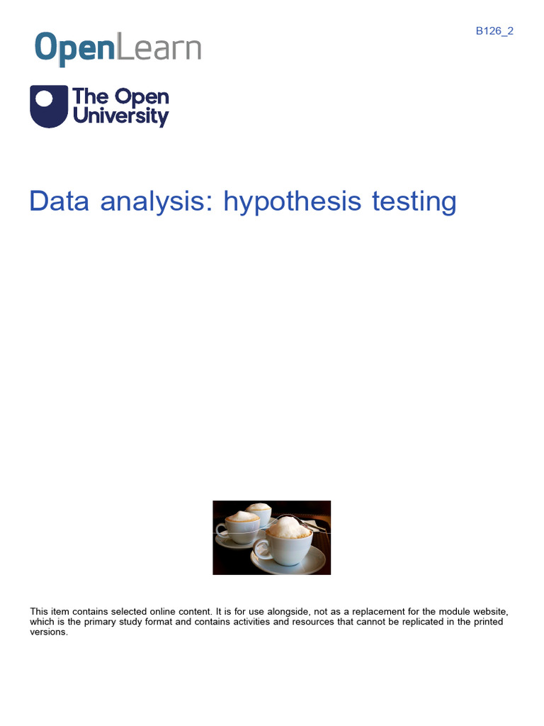 Data Analysis Hypothesis Testing Printable | PDF | Hypothesis ...
