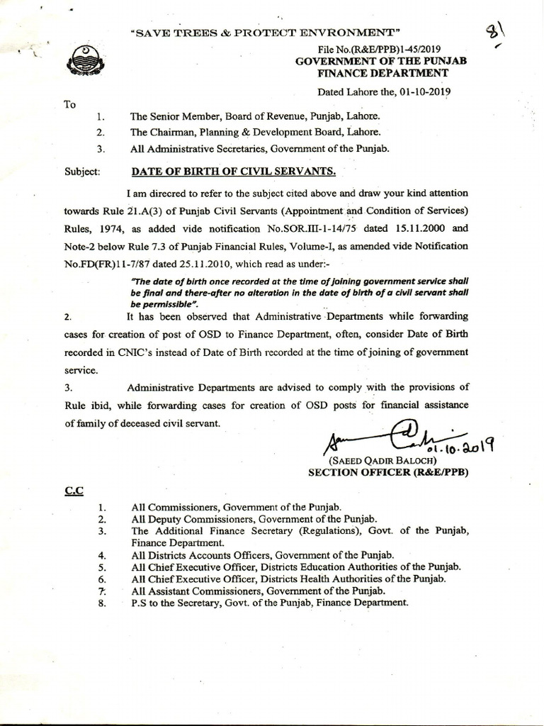 DOB Notification | PDF