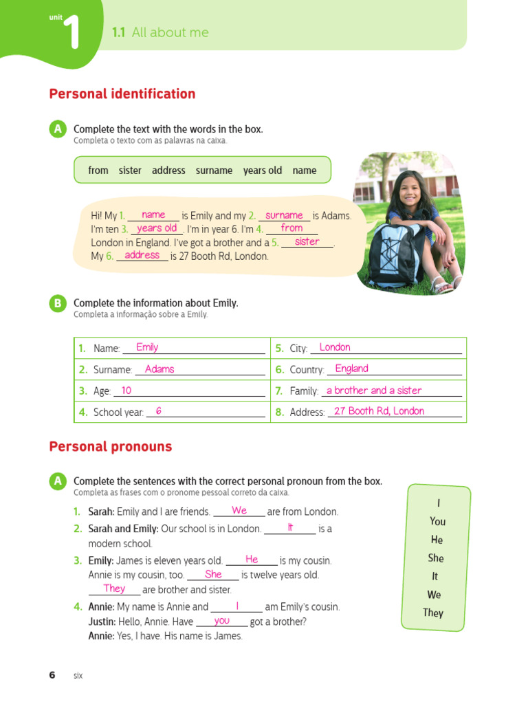 Personal Identification: All About Me | PDF | Syntax | Linguistics