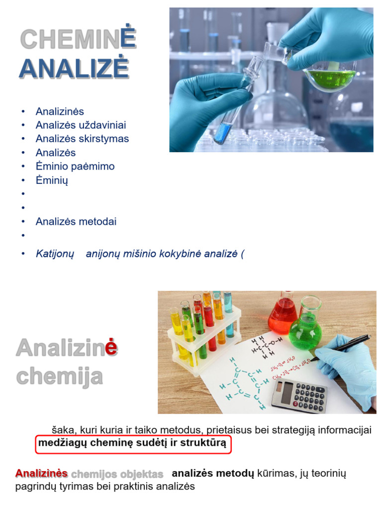 4 Analizinė Chemija 2025 | PDF