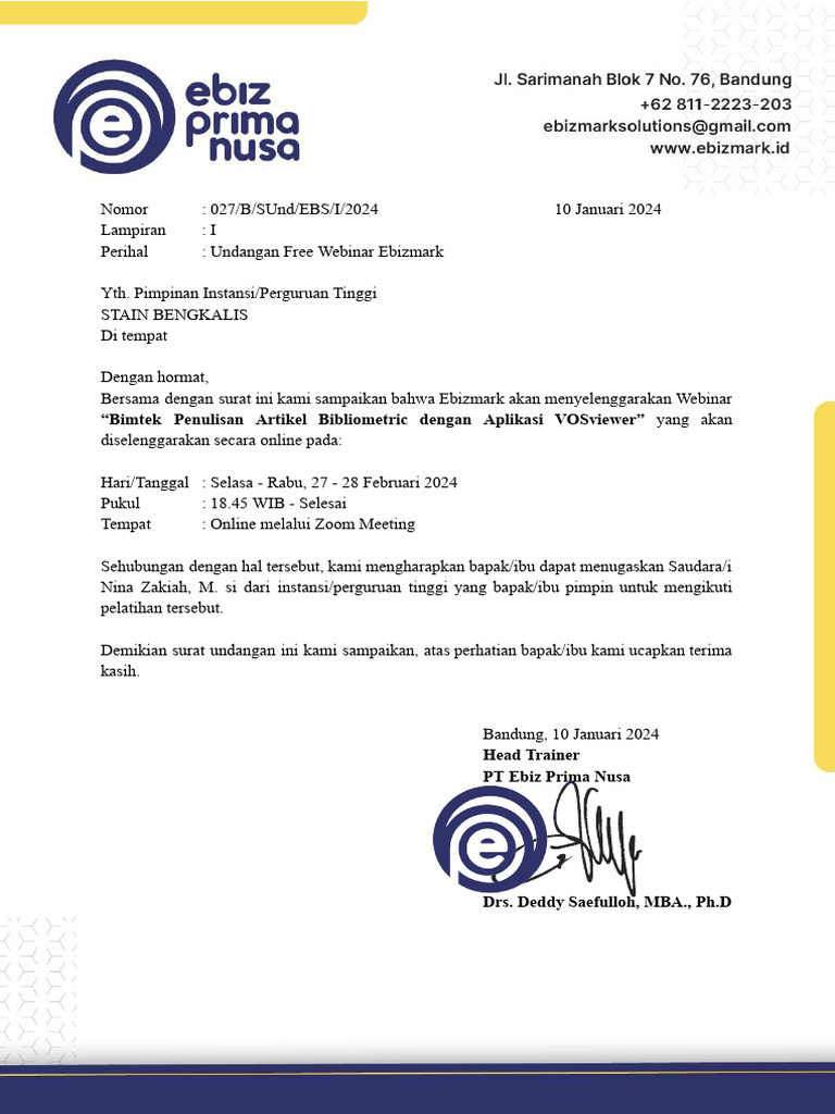 Undangan Webinar Penulisan Artikel | PDF
