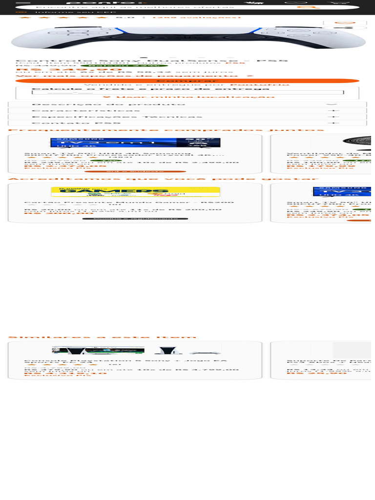Controle Sony DualSense - PS5 Ponto | PDF
