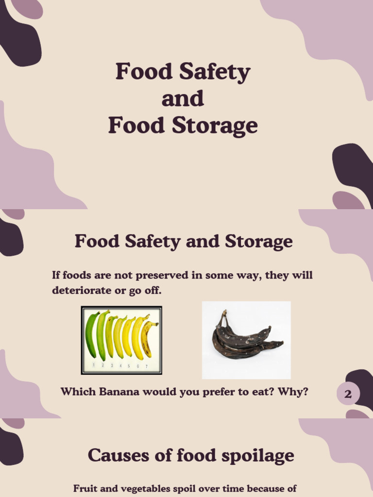 Food Safety and Food Storage (G3) | PDF | Food Safety | Food Storage