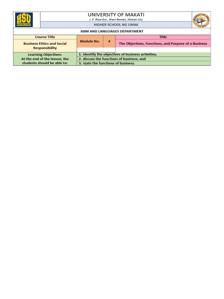 Business Ethics Module 4 | PDF | Marketing | Capital (Economics)