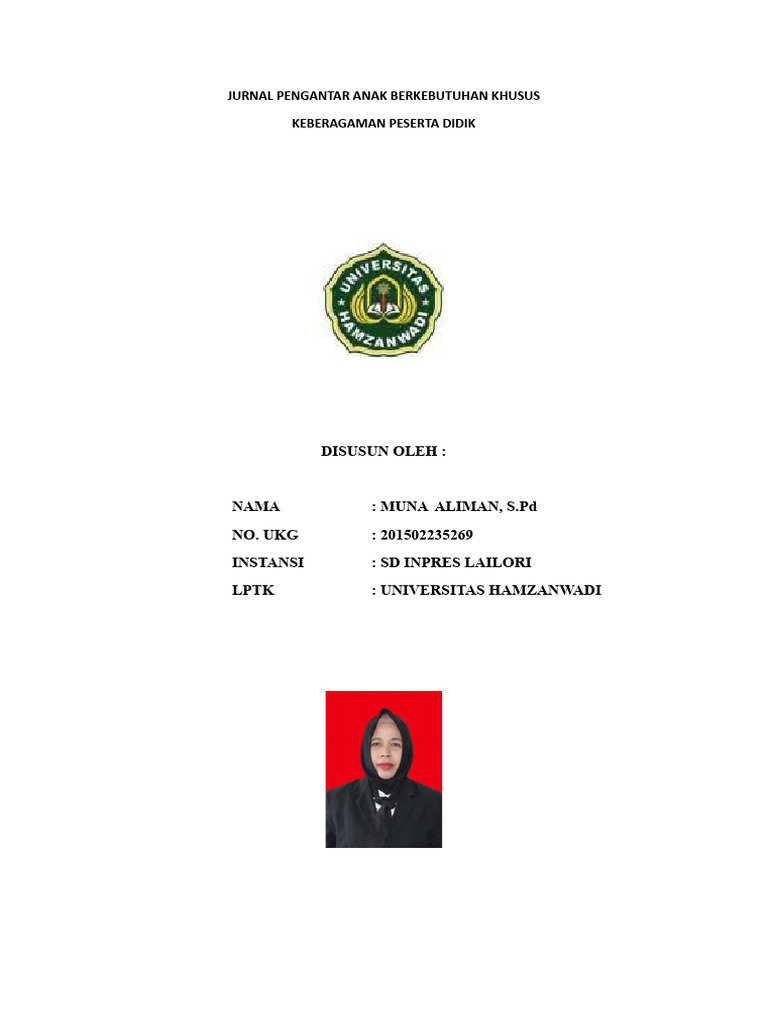 Jurnal Pengantar Anak Berkebutuhan Khusus Muna Aliman | PDF | Karier & Perkembangan