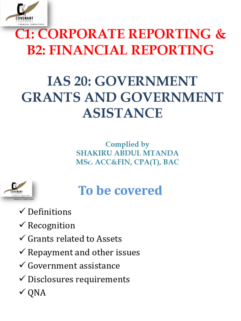 IAS 20 Government Grants | PDF | Depreciation | Income
