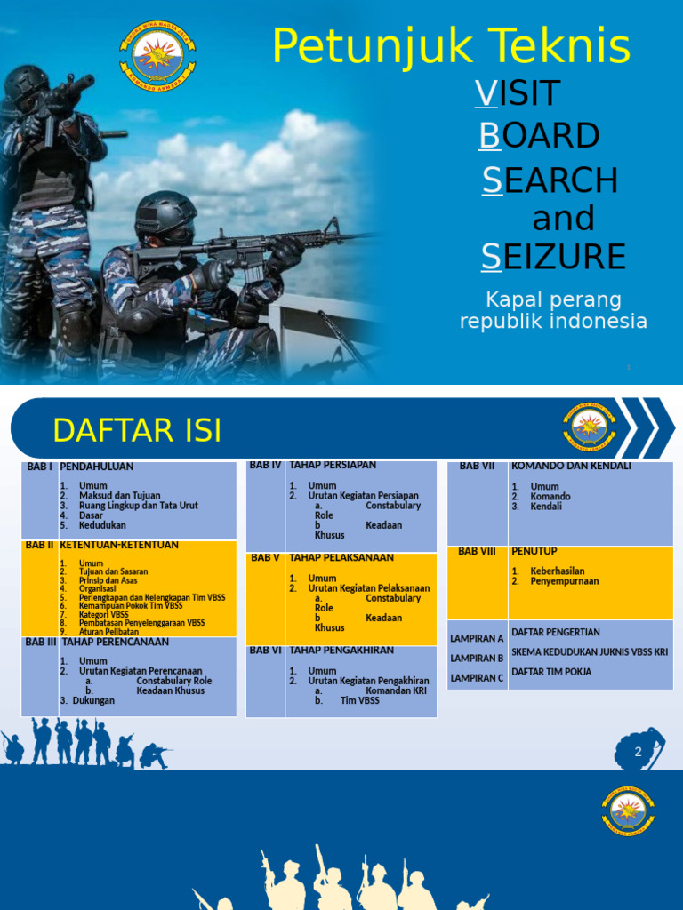 Bujuknis VBSS Kri (Koarmada I) | PDF