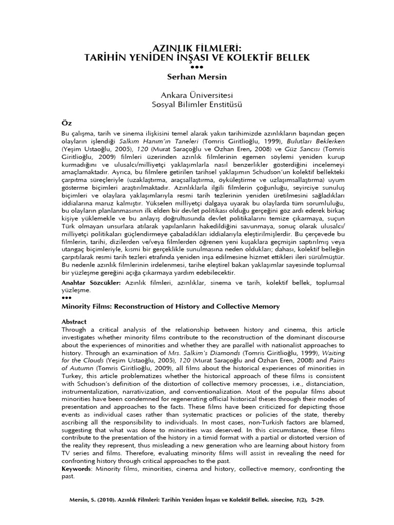 Azinlik F - Lmler - Tar - H - N Yen - Den - N - Asi Ve Kolekt - F Bellek (#560375) - 707514 | PDF