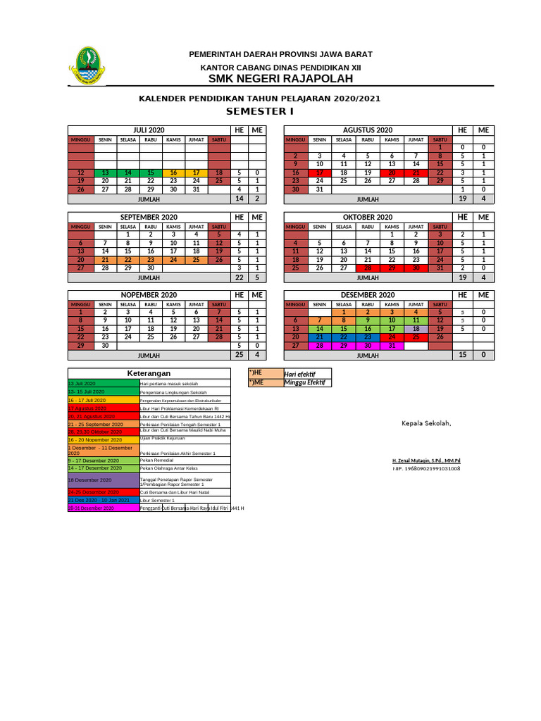 Kalender Akademik 20202021 | PDF