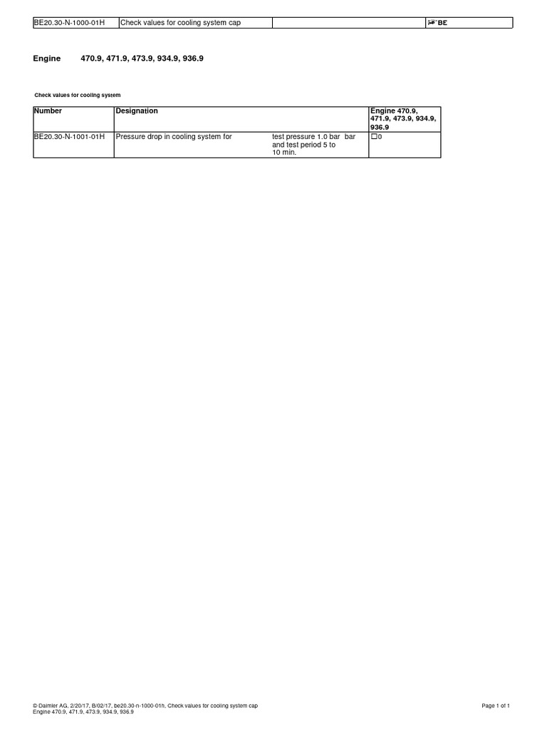 Check Values For Cooling System Cap | PDF