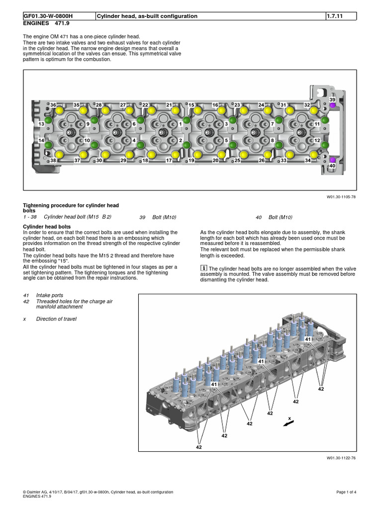 Cylinder Head, As-Built Configuration | PDF | Cylinder (Engine) | Screw