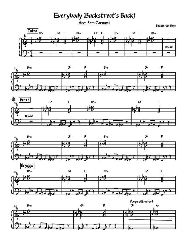 Everybody (Backstreets Back) | PDF