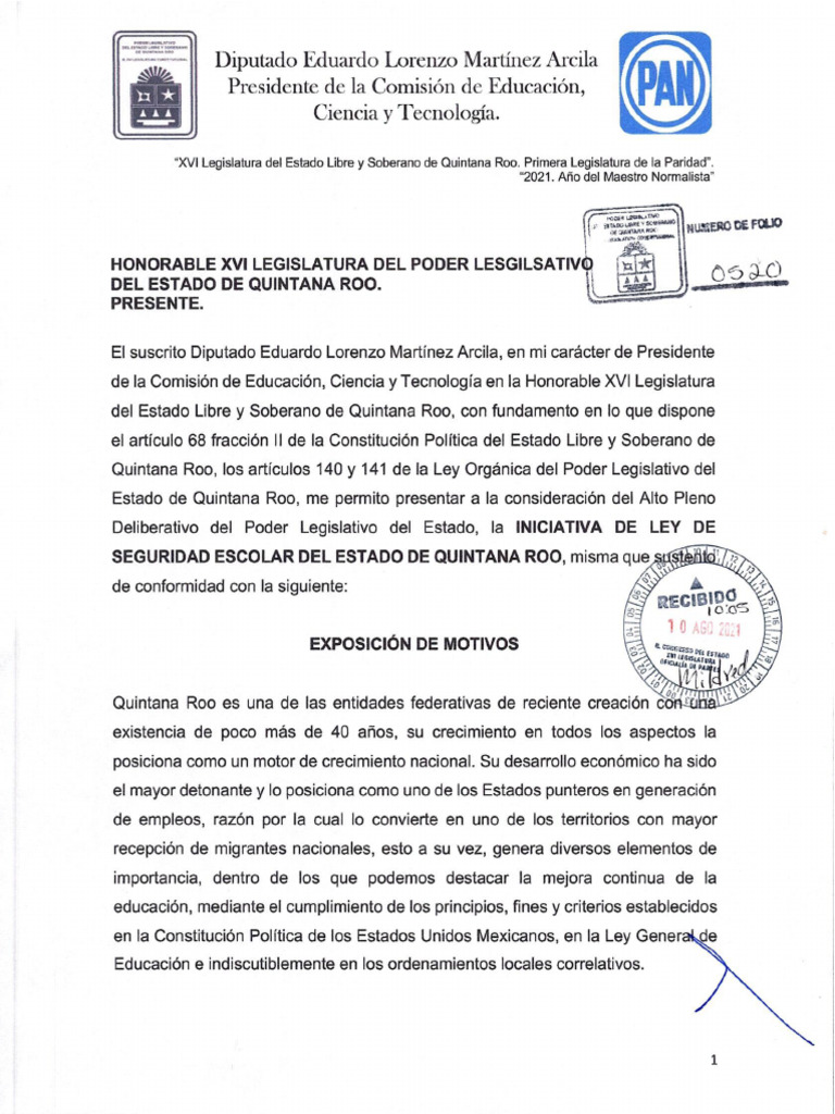 Ley de Seguridad Escolar Integral del Estado de Quintana Roo | PDF Ley de Seguridad Escolar Integral del Estado de Quintana Roo | PDF