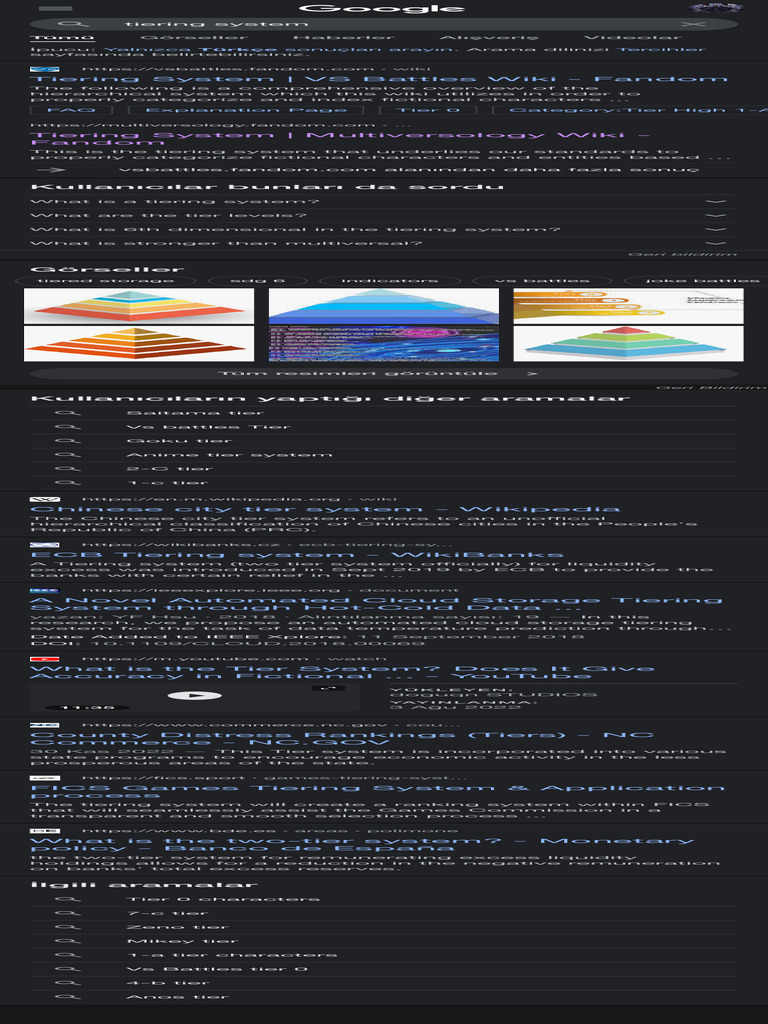 Tiering System - Google'Da Ara | PDF