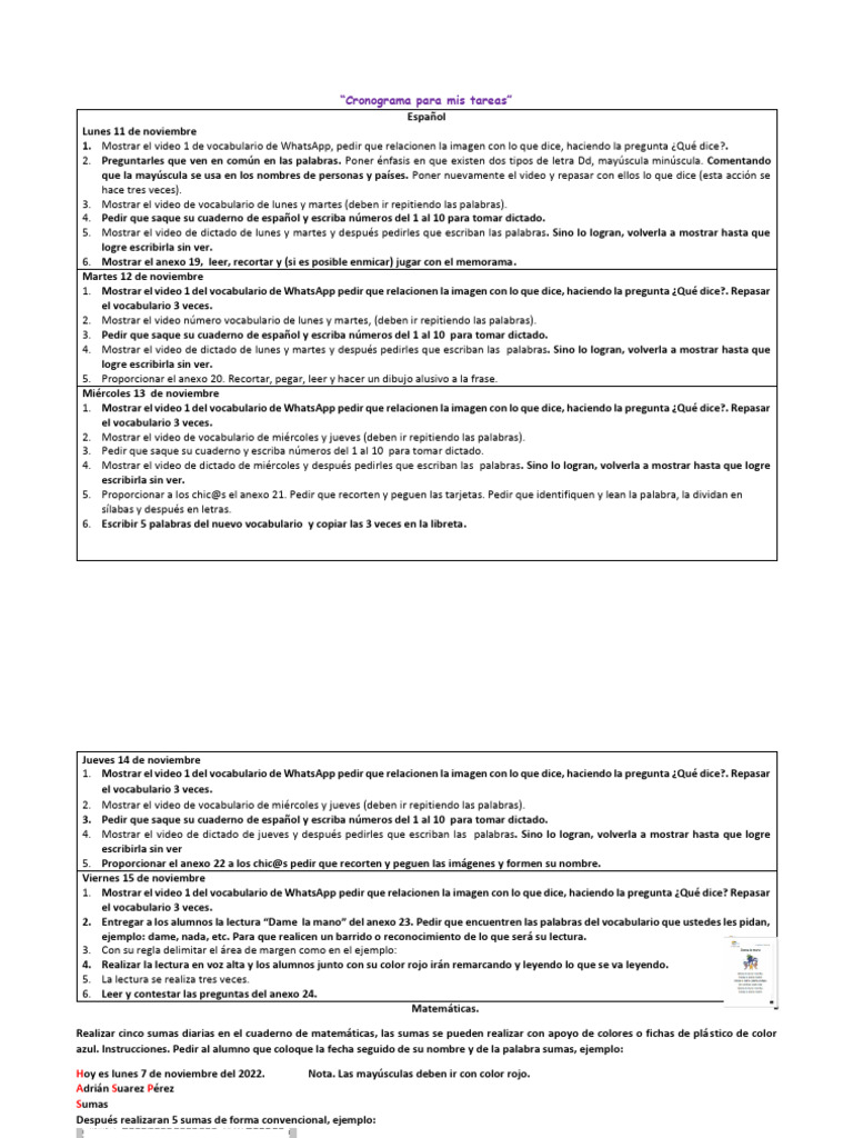 Lcronograma 12p | PDF