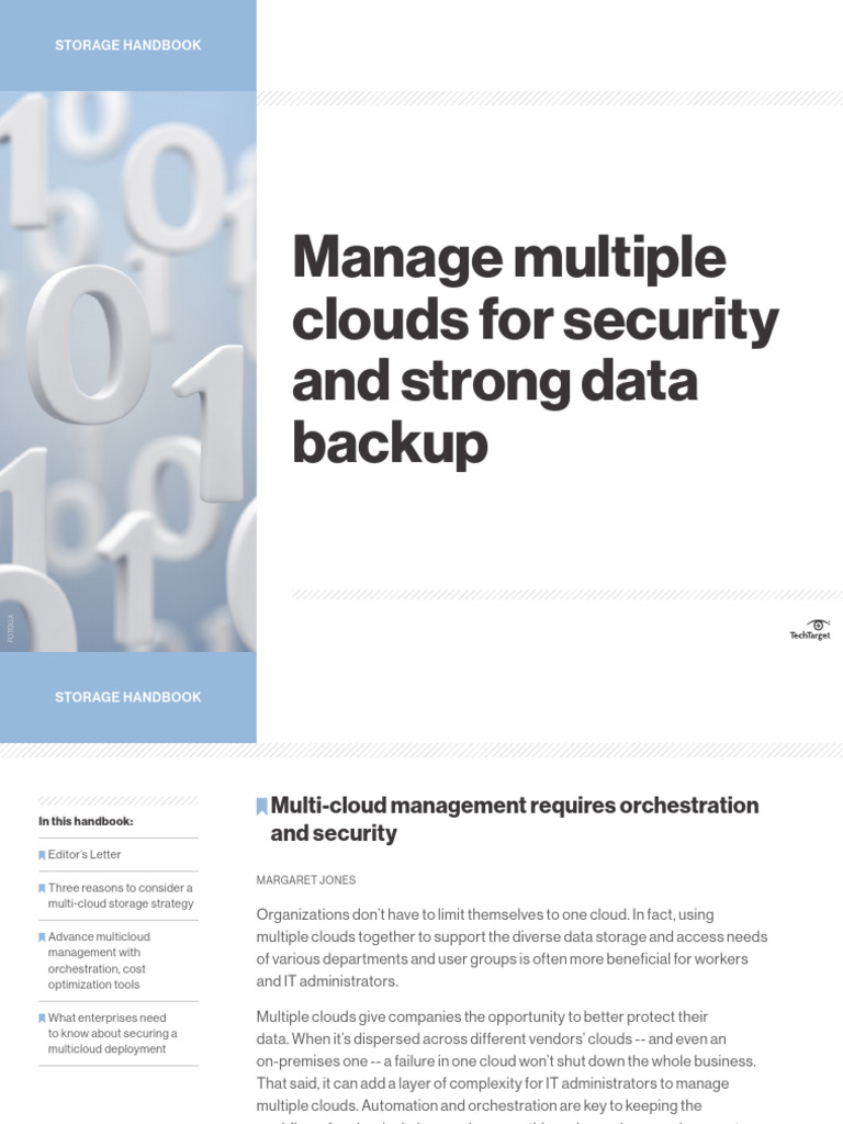 Manage Multiple Clouds For Security and Strong Data Backup | PDF | Cloud Computing | Computer ...