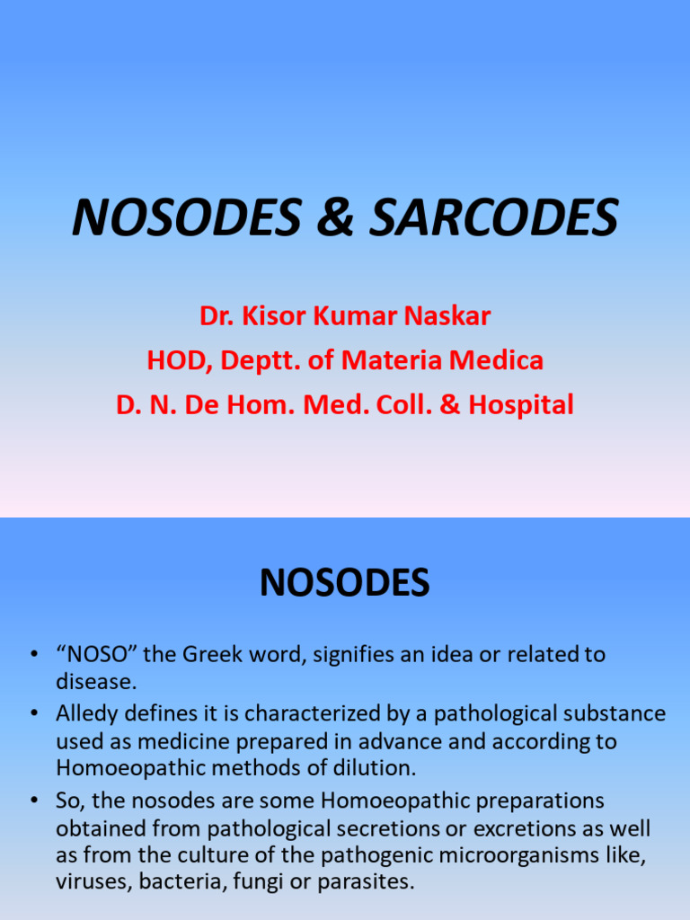Nosodes & Sarcodes | PDF | Homeopathy | Pancreas