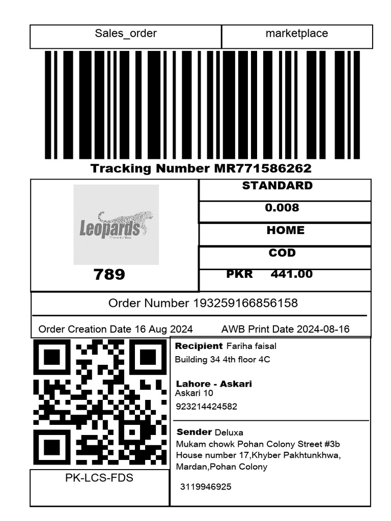 Daraz Order Sample | PDF