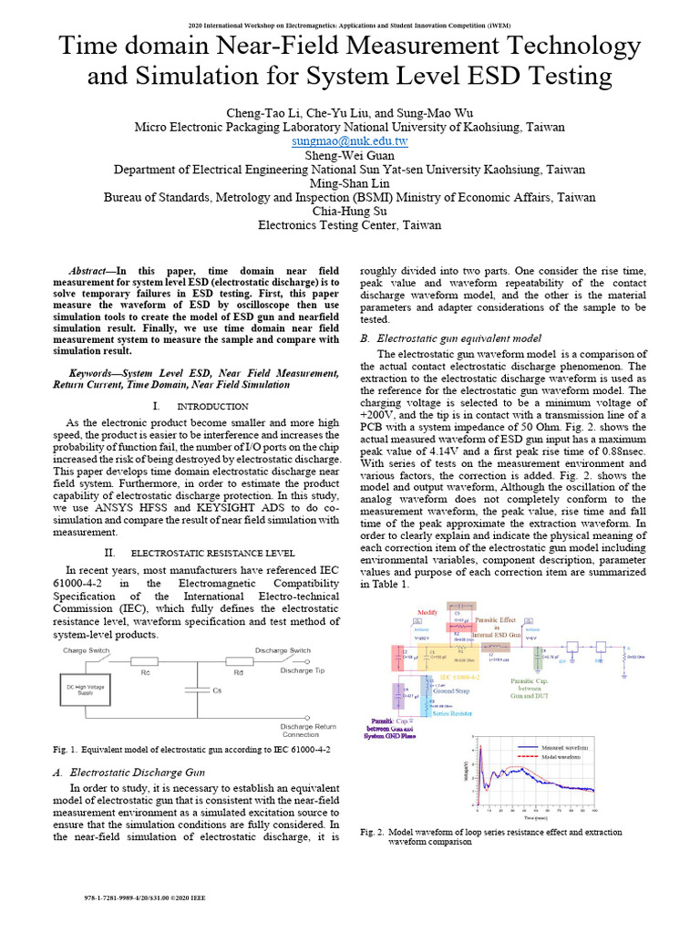 2020 IEEE Time Domain Near-Field Measurement Technology and Simulation ...