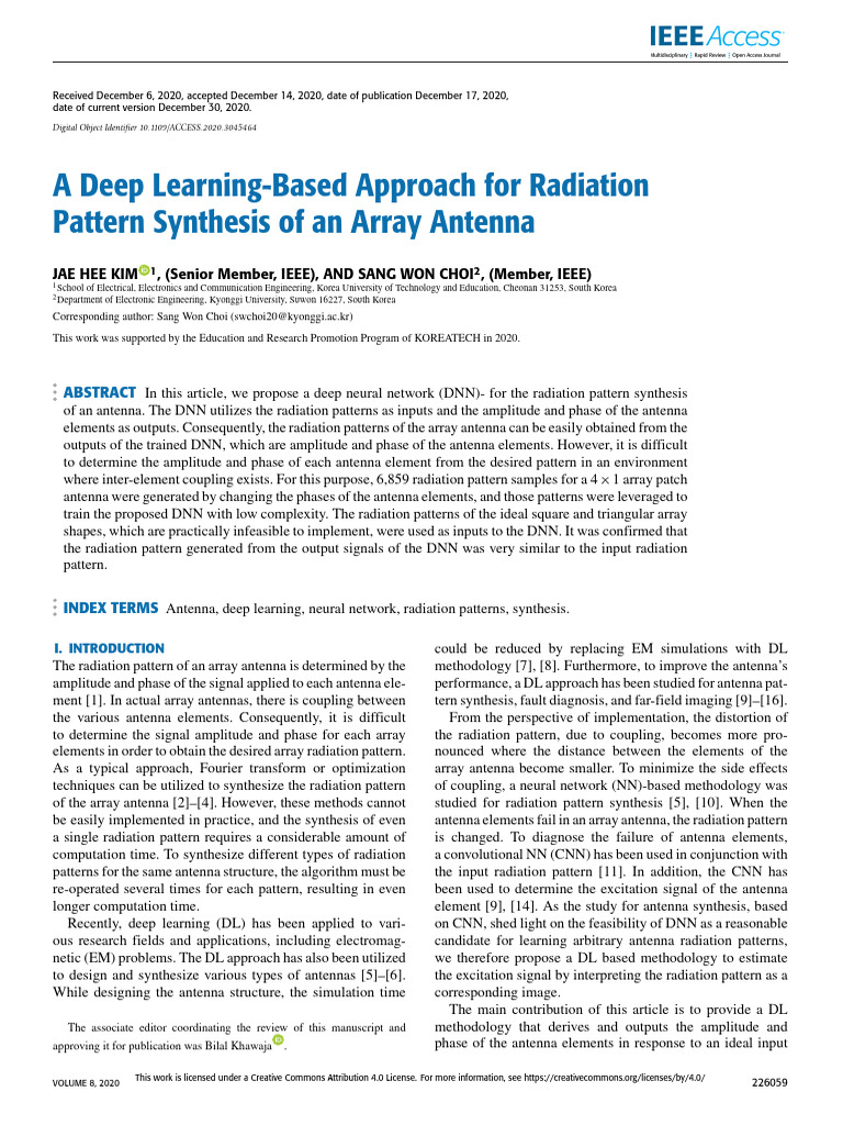 2020 IEEEAccess A Deep Learning-Based Approach For Radiation Pattern Synthesis of An Array ...